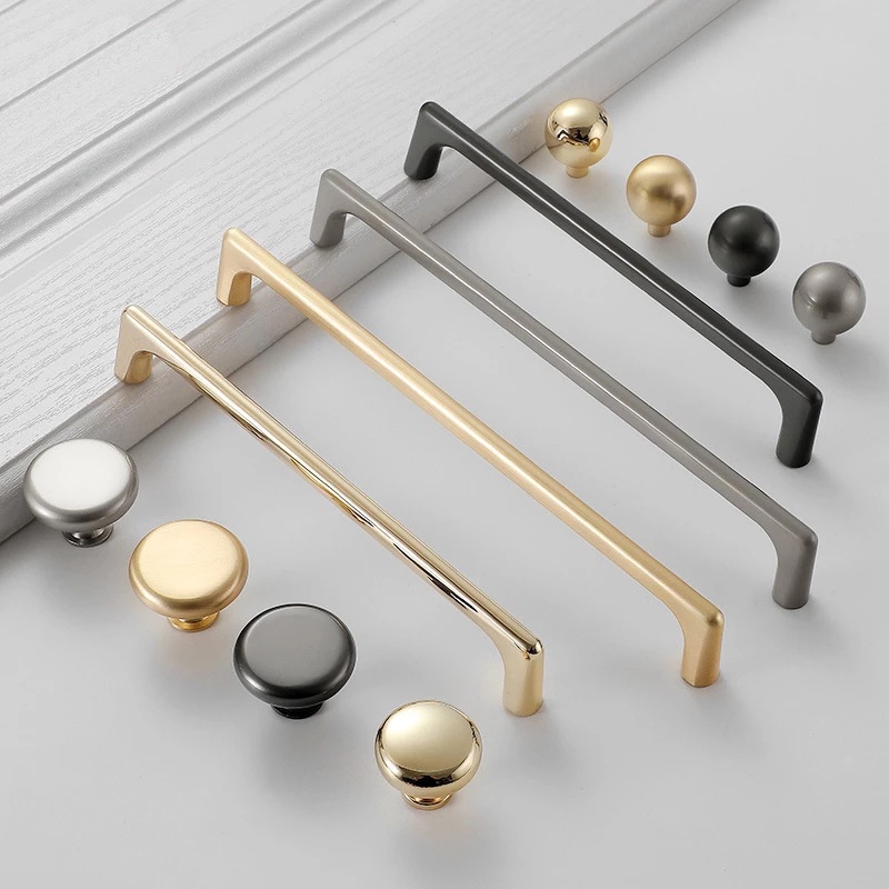 Jual Knob handle pintu laci lemari furniture modern elegan warna gold ...