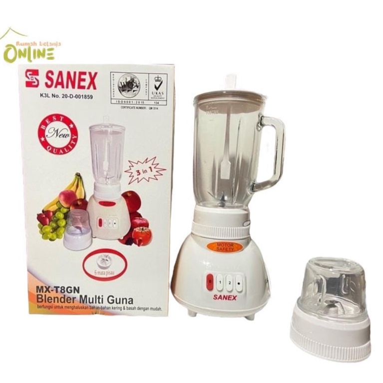 Jual BLENDER KACA 3 IN 1 MULTI GUNA SANEX MX-T8GN | Shopee Indonesia