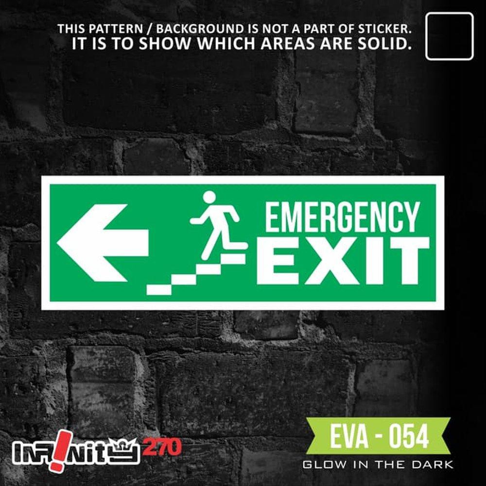 Jual sticker stiker safety sign jalur evakuasi emergency exit label EVA ...