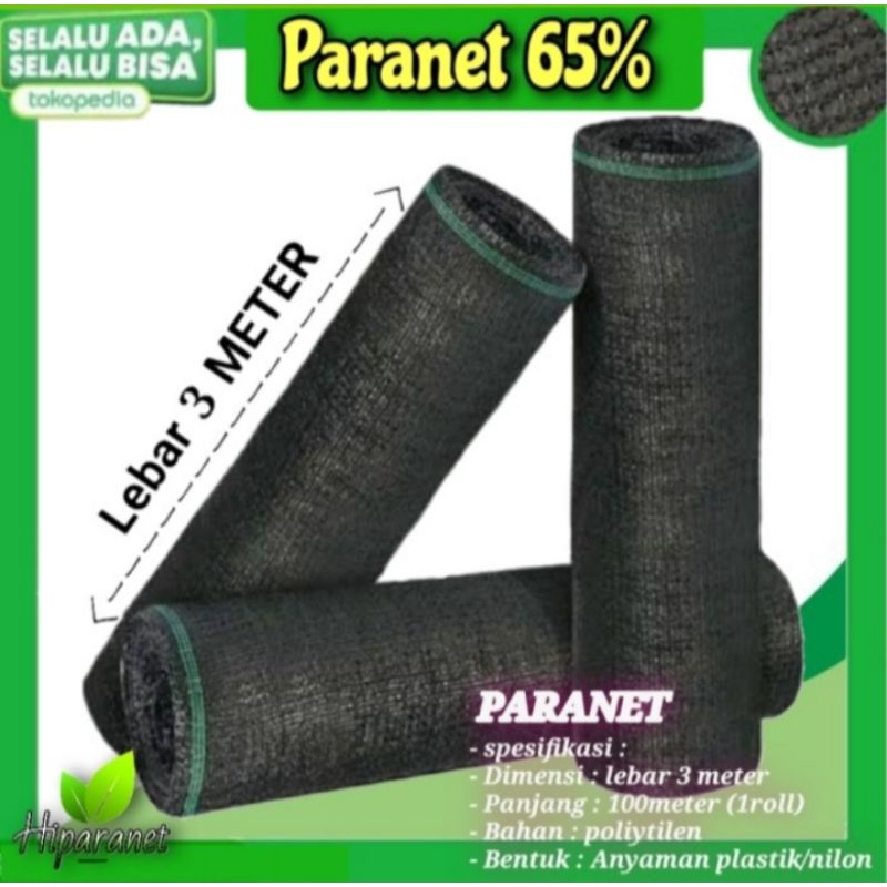 Jual paranet / shading net 65% ecer paranet P 3 meter x L 3 meter ...