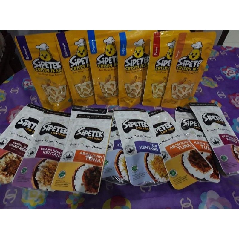 Jual sipetek crispy ikan dan sipetek basreng promo beli 10 gratis 1 ...