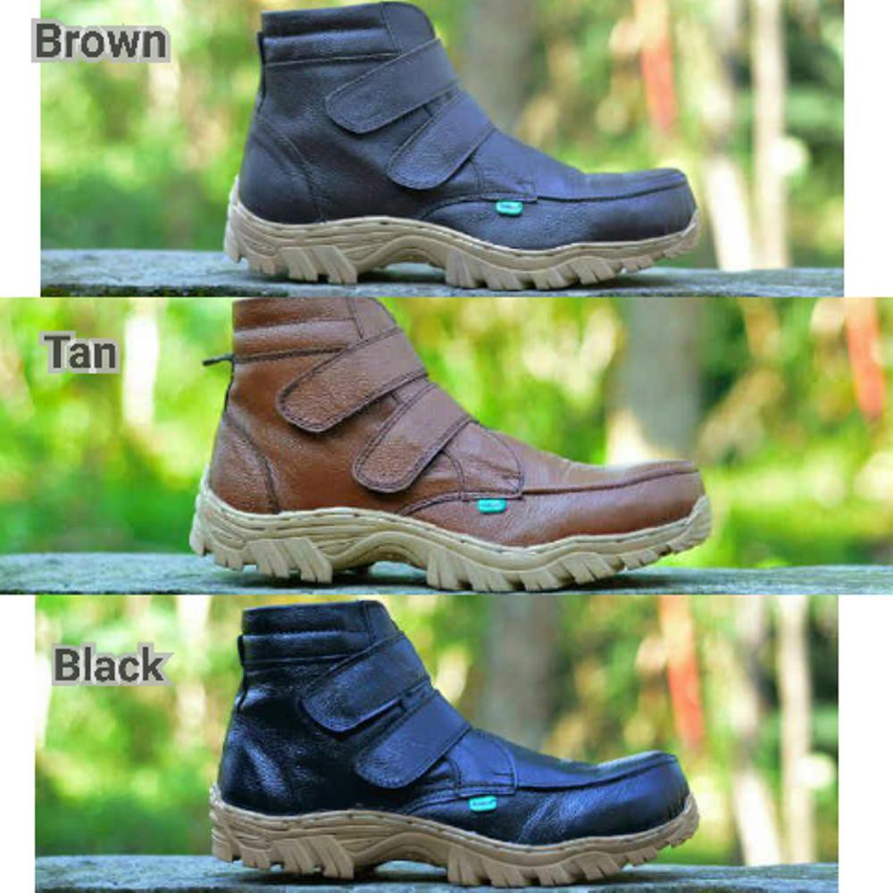 Jual sepatu boots kickers safety ujung besi touring motor kerja pria ...