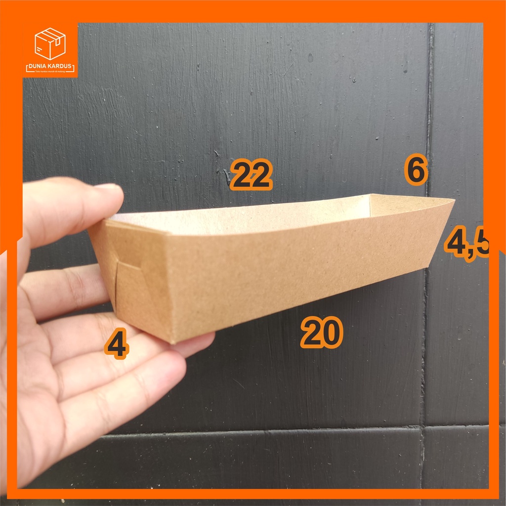 Jual KEMASAN PAPER TRAY 20X4X4,5 CM PLUS LAMINASI | KRAFT | KEMASAN ...