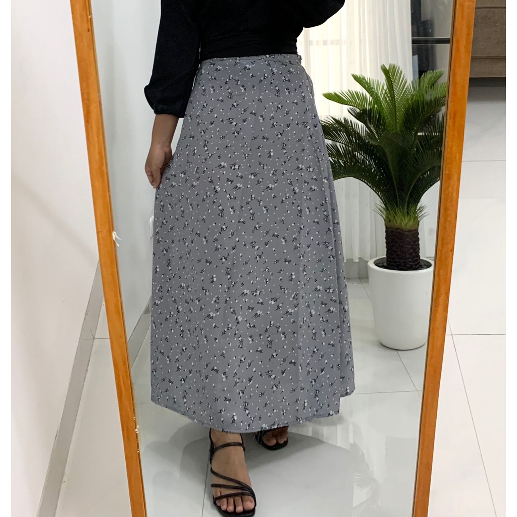 Jual FLORAL SKIRT / ROK MOTIF BUNGA KOREAN STYLE / SKIRT FLOWER / ROK ...