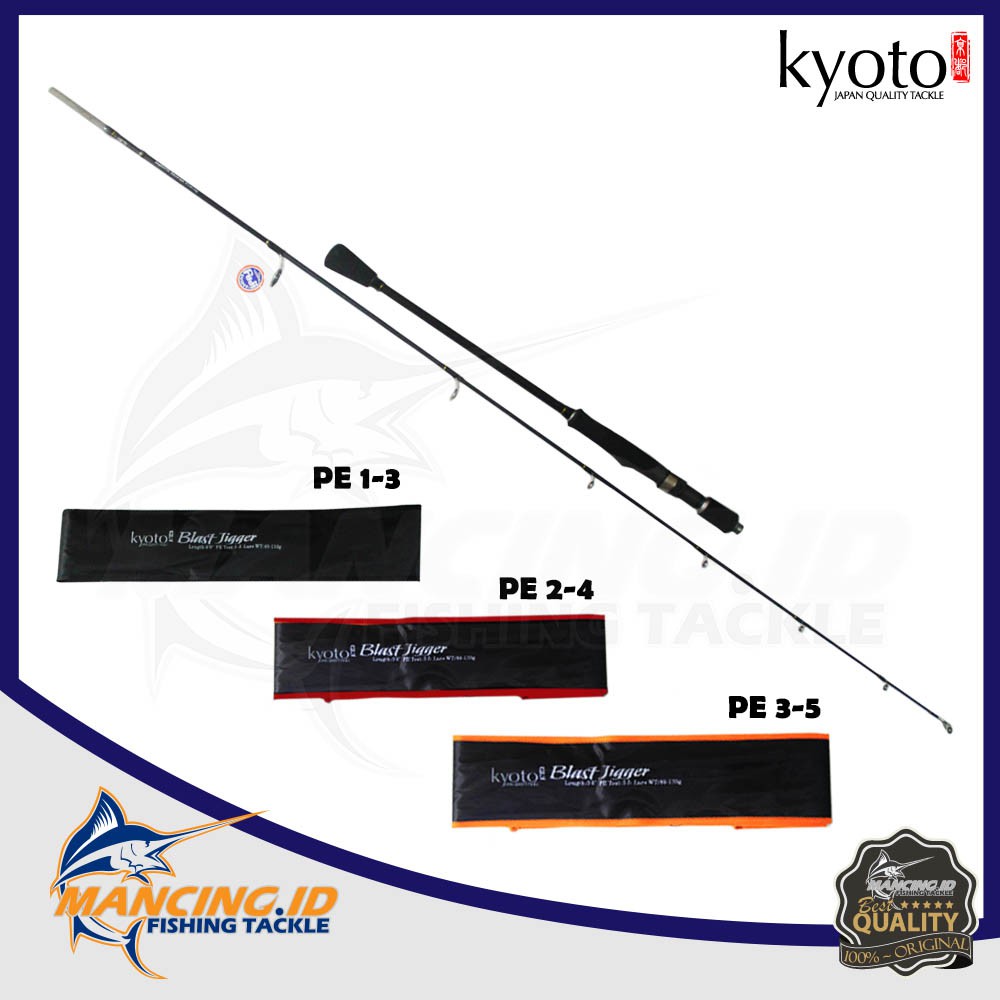 Jual KYOTO BLAST JIGGER Joran Spinning Fuji 2 Section Sambung Bawah ...