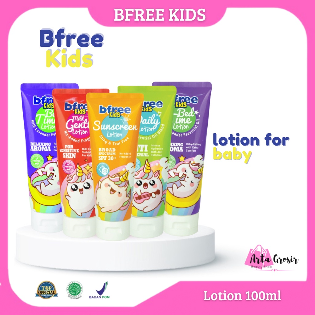 Jual BFree Kids Sunscreen Daily Lotion 100ml | Mild & Gentle Lotion ...