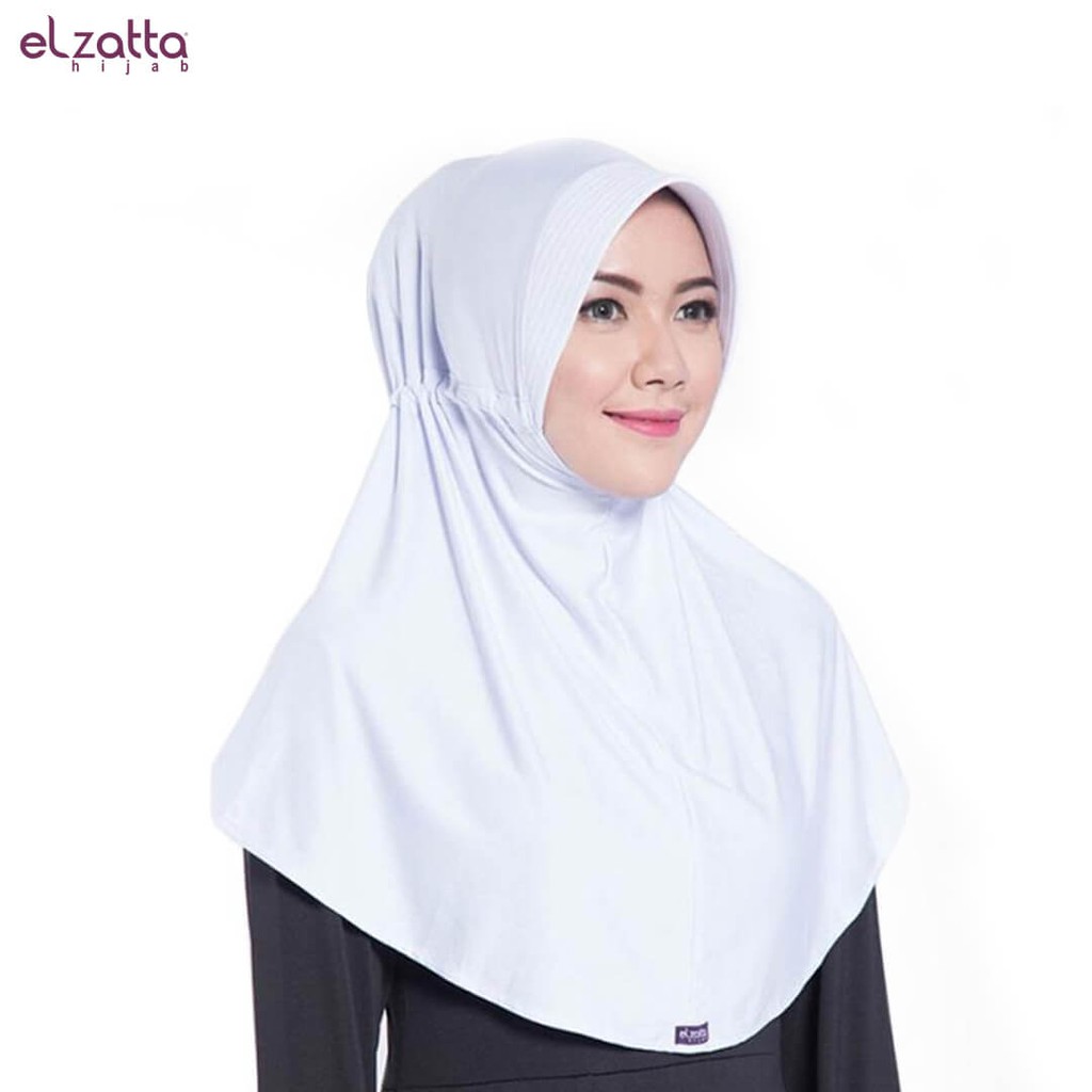 Jual Elzatta Hijab / Hijab / Hijab Instan / Bergo / Elzatta Basic / E001 PUTIH Makin Berkualitas ...