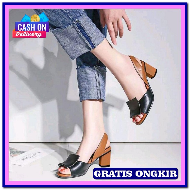 Jual Sendal Hak Hels Wanita Kekinian Import Af 32 Tahu Gliter Sandal Hils P Abbushoes Aj 09 Hak ...