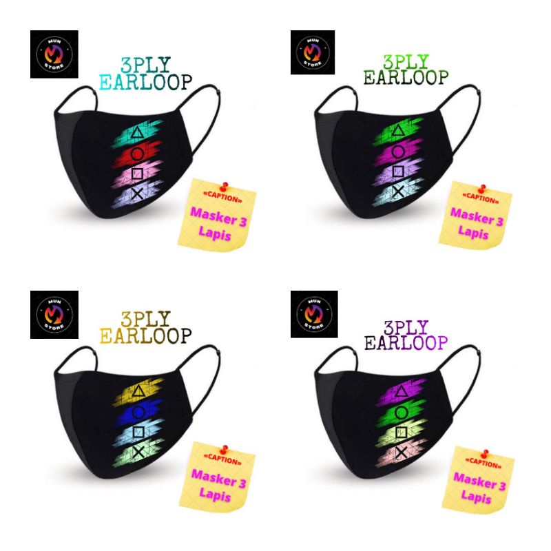 Jual Masker Kain 3 Lapis Ply Earloop Logo Gamerway | Shopee Indonesia