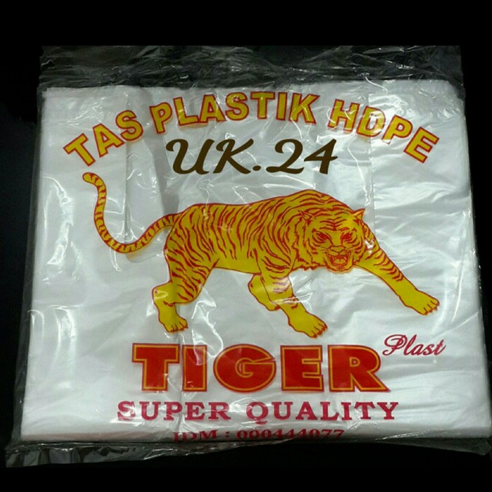 Jual TASTEMPAT- KANTONG PLASTIK BENING TRANSPARAN TIGER - UKURAN 24 ...