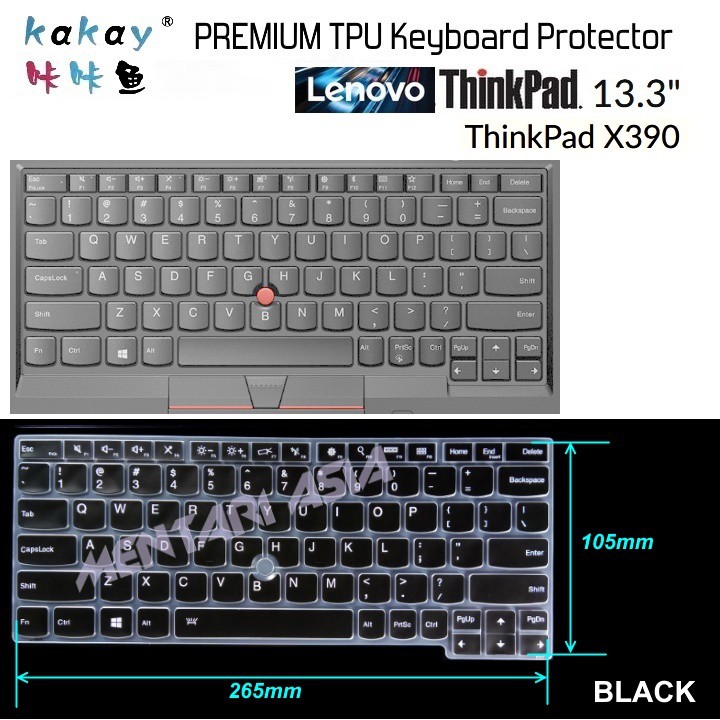 Jual Keyboard Protector Lenovo THINKPAD X390 - KAKAY Premium TPU BLACK ...
