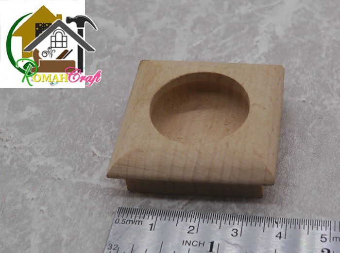 Jual Handle tanam kayu 34 mm A.E206 Tarikan laci Knob kayu mini non ...
