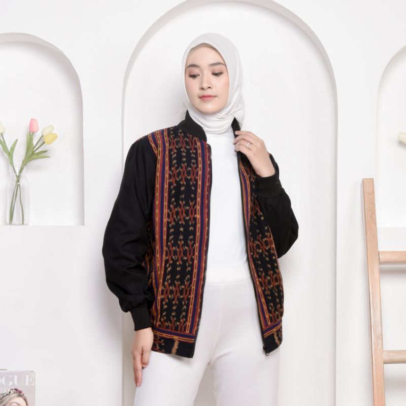 Jual Jaket Etnik Tenun Ikat Unisex Dakara Indonesia | Shopee Indonesia
