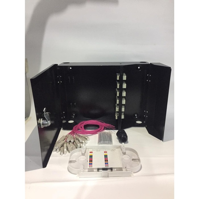Jual OTB Wallmount SC 24port multimode OM4 lengkap pigtail / ODF SC ...