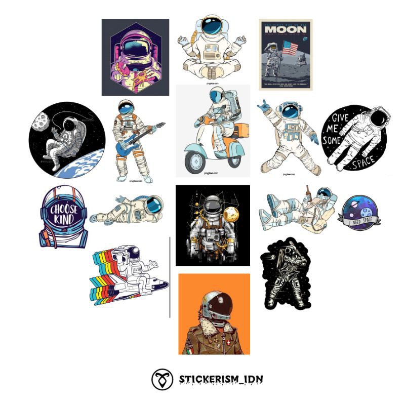 Jual STICKER / STIKER FUNKY ASTRONOUT TAHAN AIR TEMPELAN LAPTOP DAN ...