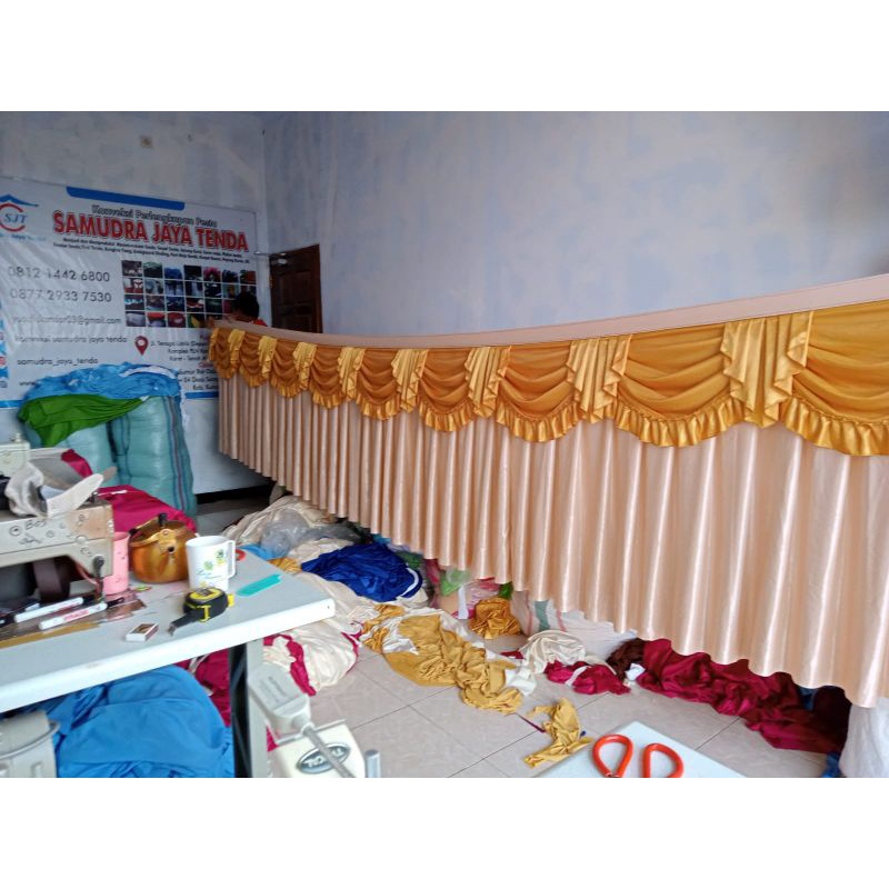 Jual rempel meja, skirting meja, rok meja plus poni T : 75 cm | Shopee ...
