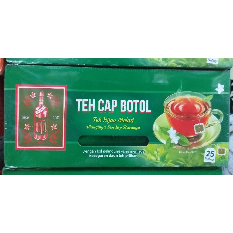 Jual KZ - teh cap botol teh hijau melati 25'S | Shopee Indonesia