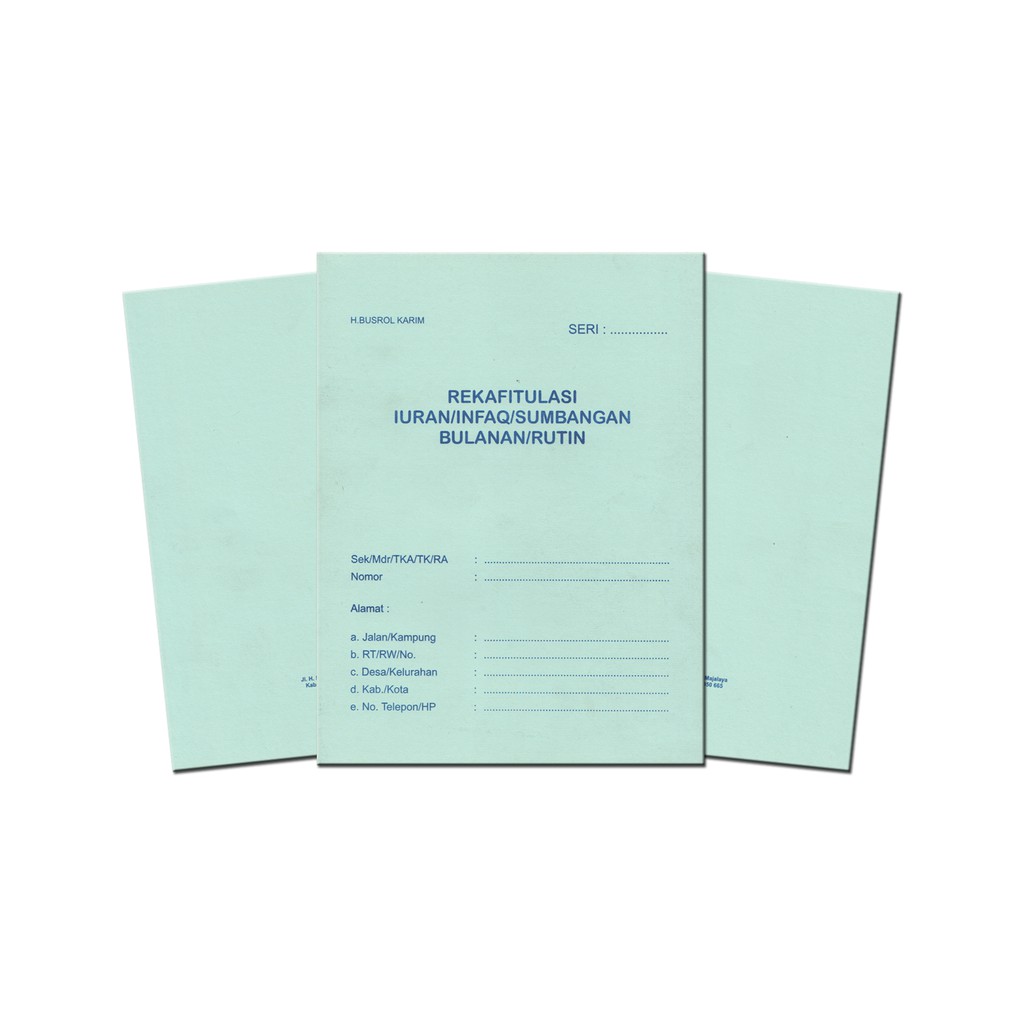 Jual Rekafitulasi Iuran/Infaq/Sumbangan/Bulanan/Rutin | Buku Rekap ...