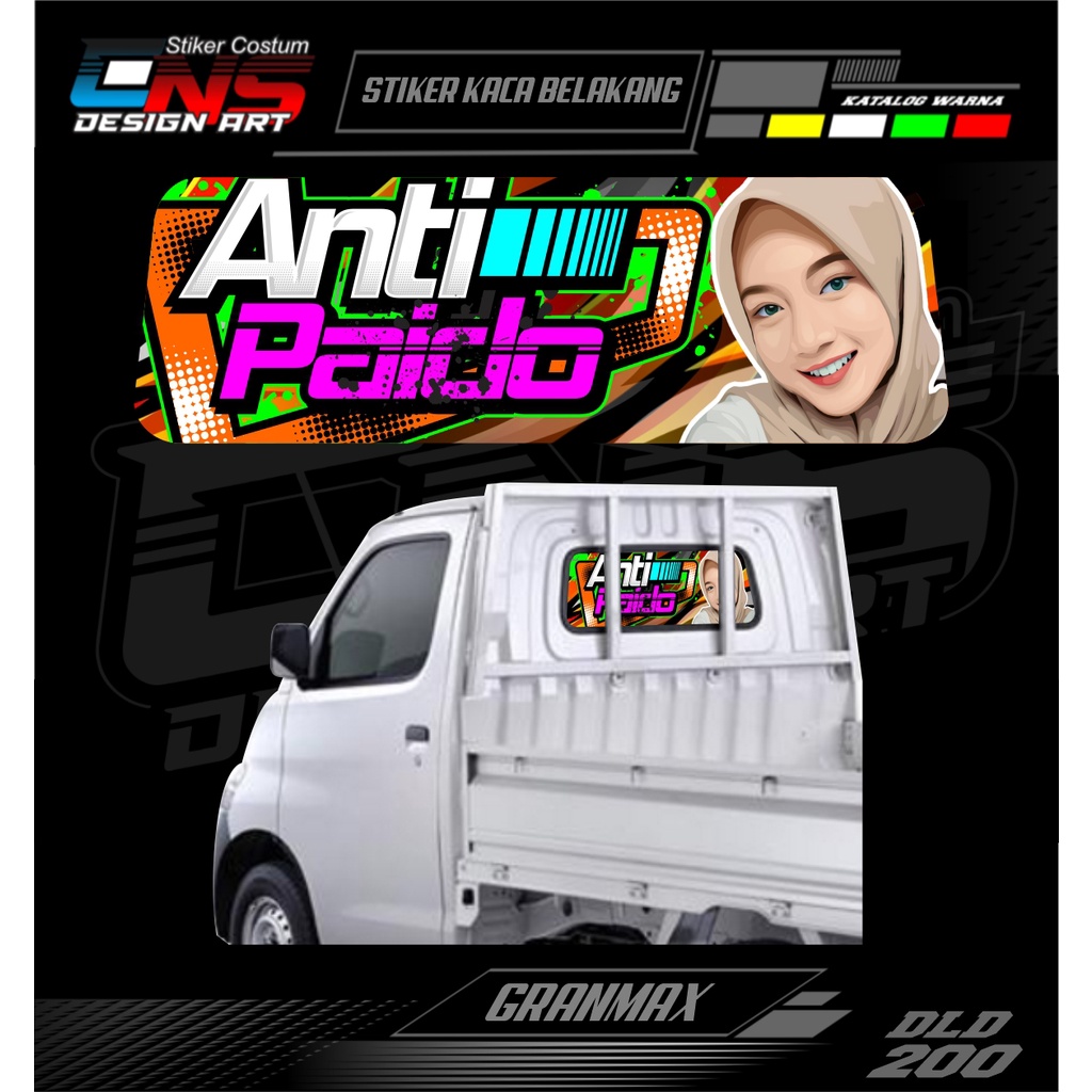 Jual Stiker Kaca Belakang One Way GRANMAX Pick Up Sticker Cewek Keren ...