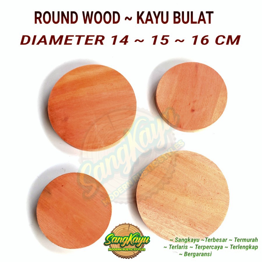 Jual SangKayu Talenan Kayu Bulat Wooden Cutting Board Tatakan Kayu ...