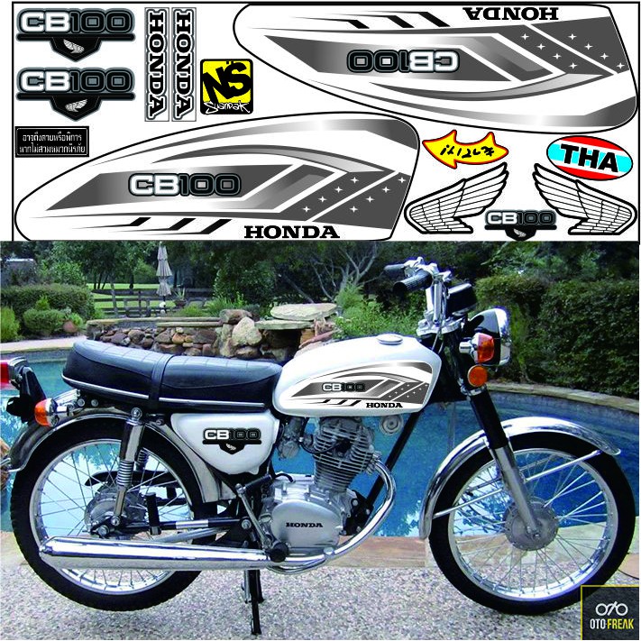 Jual STRIPING HONDA CB100 VARIASI CB GLATIK STRIPING MOTOR CB100 OLD STICKER | Shopee Indonesia