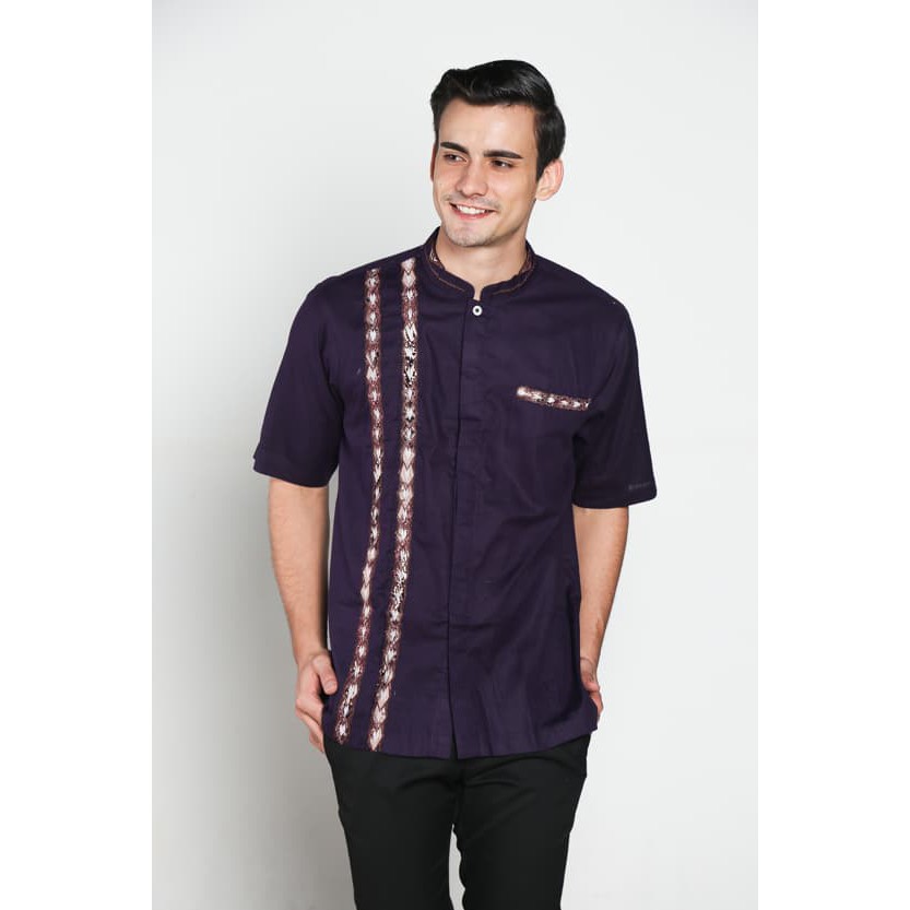 Jual MY BAJU KOKO BATIK, BUSANA MUSLIM PRIA KUALITAS PREMIUM TN 37 UNGU ...