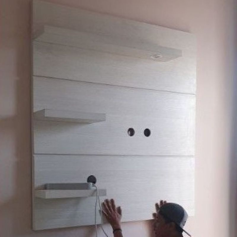 Jual Backdrop tv 24-70nch hpl include lampu,1stopkontak +saklar ...