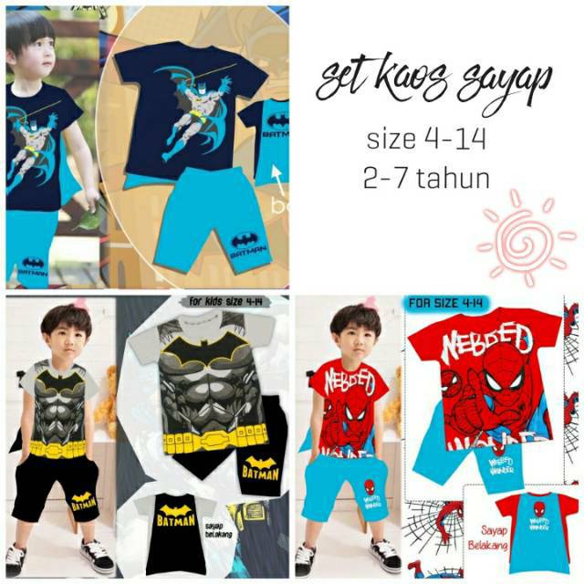 Jual London Kids || batman sayap || ready size 4 6 (2-4 th) | Shopee ...