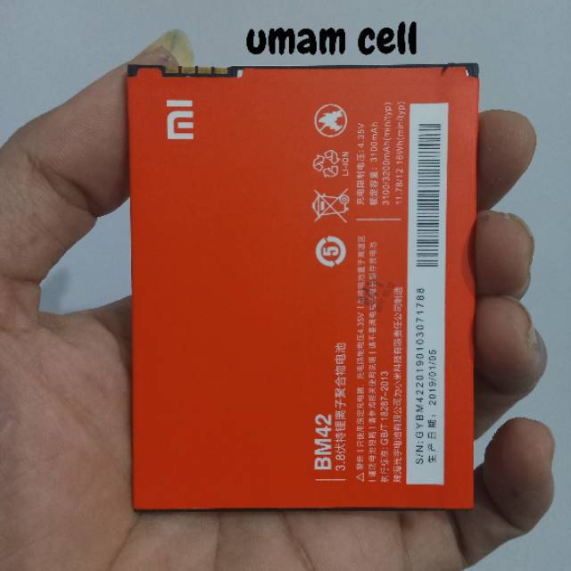 Jual Baterai Xiaomi Redmi Note 1 BM42 BM 42 Original Batre Batrai ...