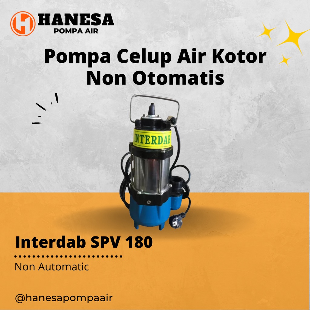 Jual Interdab V 180 Pompa Celup Air Kotor Non Otomatis | Shopee Indonesia