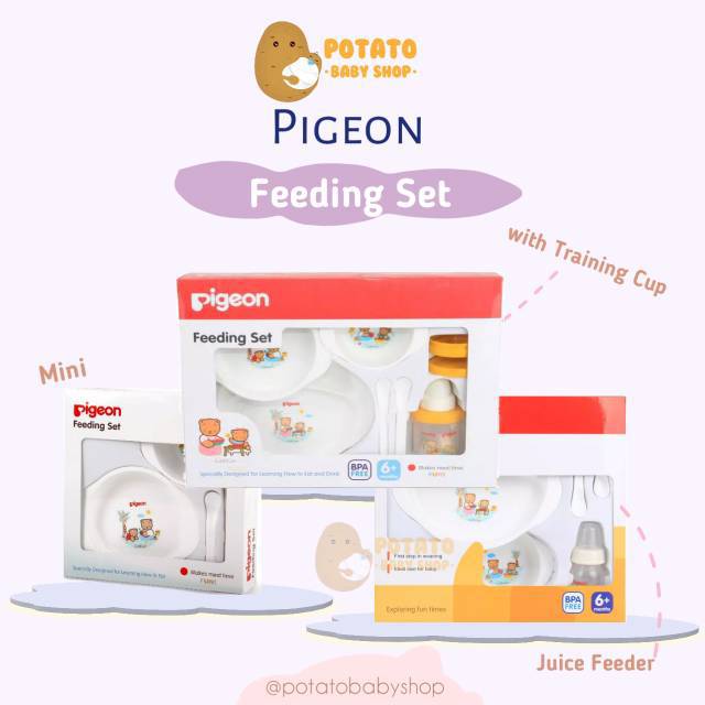 Jual Pigeon Feeding Set - Peralatan Makan Bayi | Shopee Indonesia