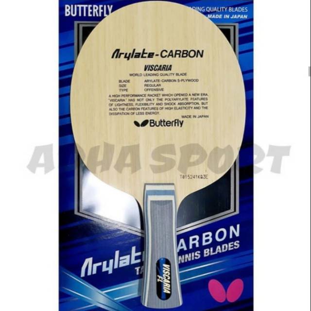 Jual ORIGINAL Butterfly VISCARIA [FL] 30041 - Kayu Bet Pingpong Bat Tenis Meja | Shopee Indonesia