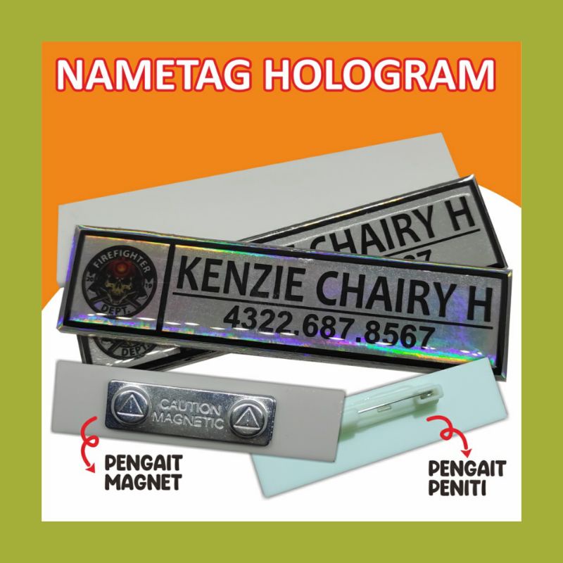 Jual Name Tag / Nama Dada Akrilik Magnet / Peniti | Shopee Indonesia