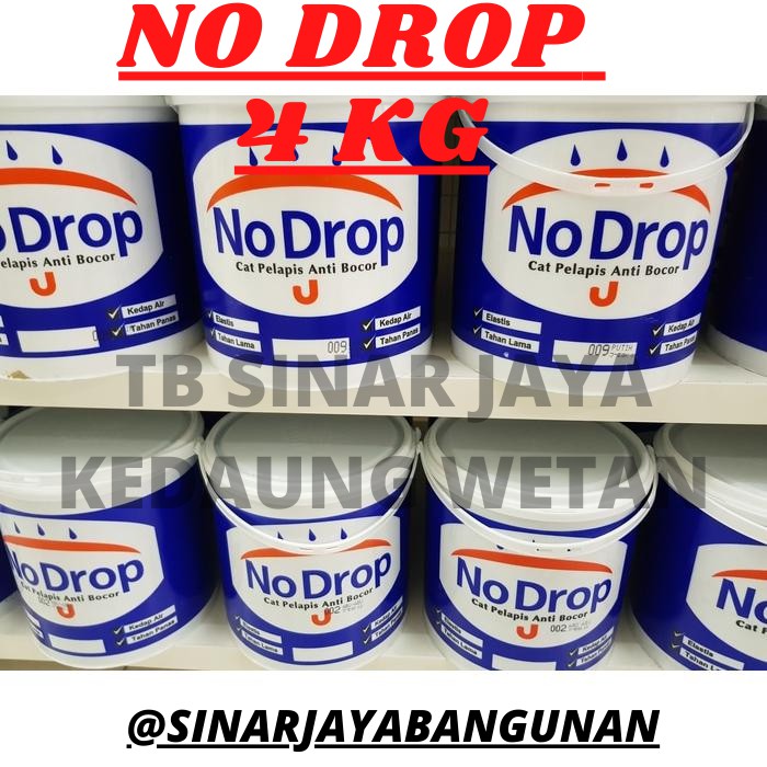 Jual Cat Waterproofing NO DROP Galon 4Kg 4 Kg NoDrop Cat Pelapis Anti Bocor | Shopee Indonesia