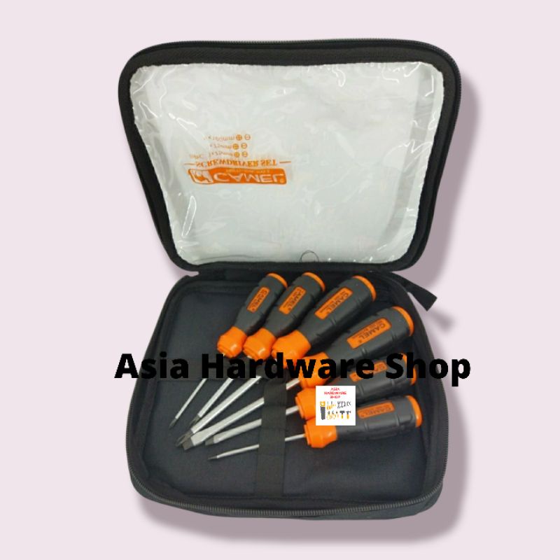 Jual CAMEL Obeng Set 6 in 1 Obeng Set Kombinasi Plus Minus Magnet ...