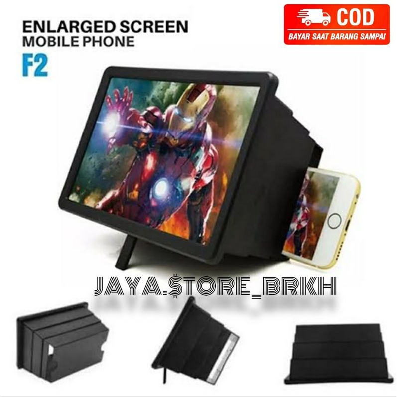 Jual Zoom Kaca Pembesar Proyeksi Layar HP/Smartphone 3D Portable F2 ...