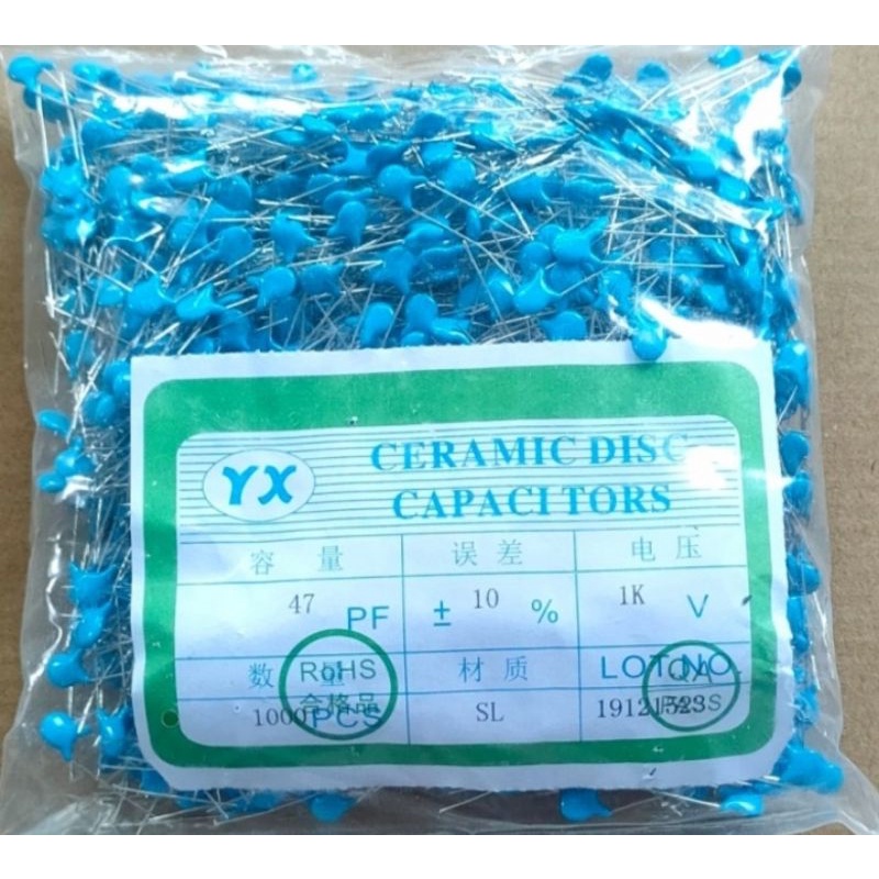 Jual capasitor 47pf 1kv | Shopee Indonesia