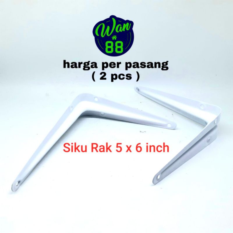 Jual Siku Rak L dinding 5 x6 inch putih harga per pasang ( 2 pcs ...