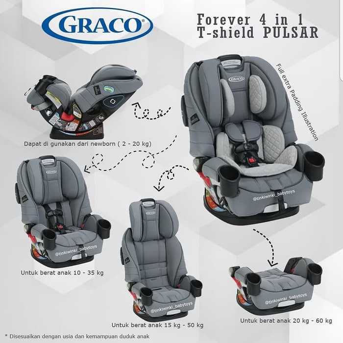 Jual GRACO 4EVER 4 in 1 CAR SEAT konfirmasi ongkir sebelom pesan ...