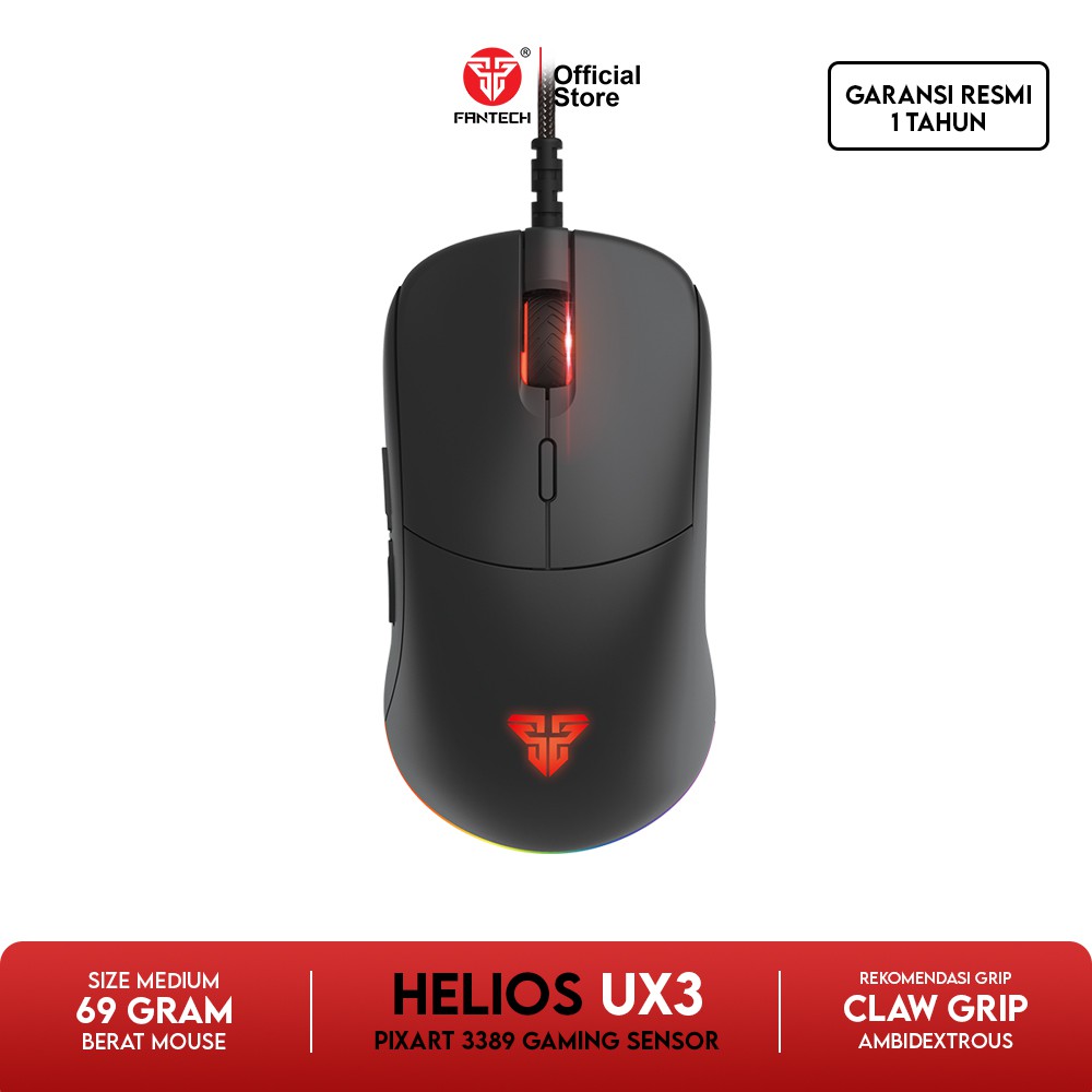 Jual Fantech HELIOS UX3 Mouse Gaming RGB Pixart 3389 | Shopee Indonesia
