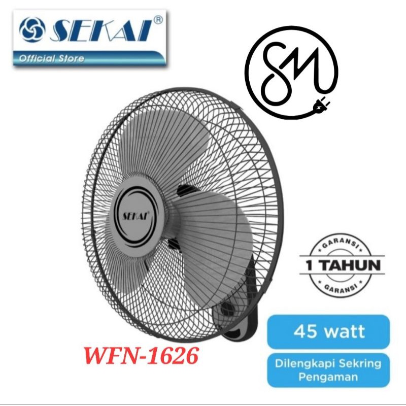 Jual Kipas angin Sekai WFN-1626 wallfan dinding | Shopee Indonesia