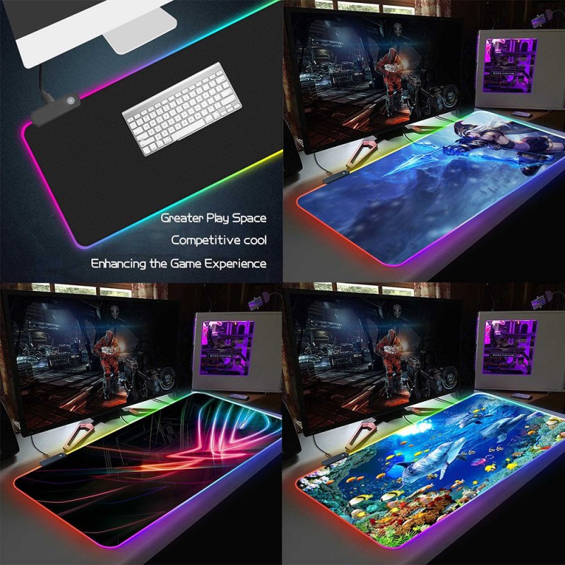 Jual Gaming Mouse Pad Illuminated LED RGB variasi Warna dan Ukuran ...