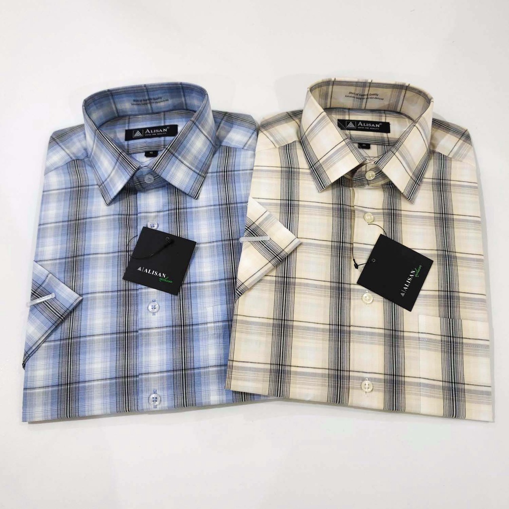 Jual Kemeja ALISAN Corak Regular Lengan PENDEK ( 11581 Kotak ) | Shopee ...
