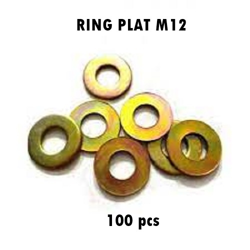Jual RING PLAT M12 - RING PLAT BAUT M12 ISI 100 PCS | Shopee Indonesia