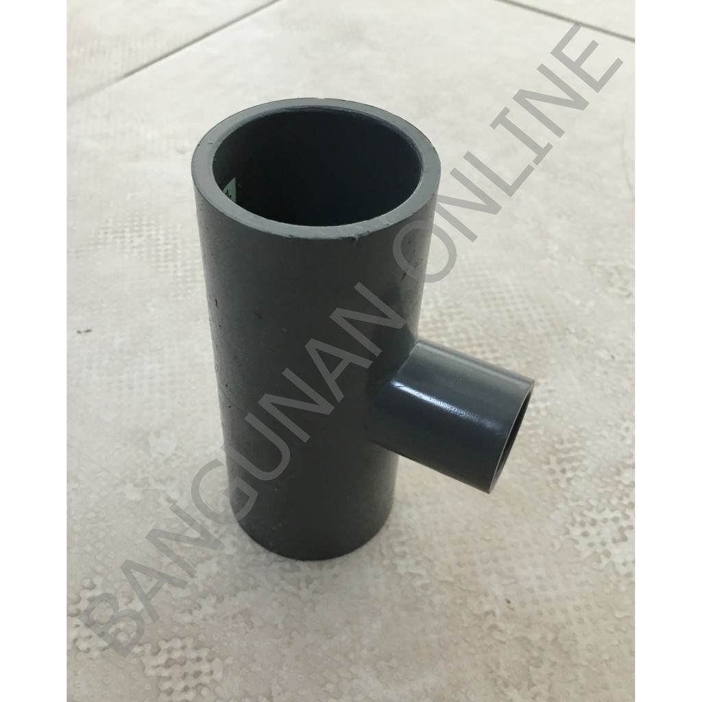 Jual SAMBUNGAN FITTING PIPA PVC MERK PRALON TEE 1-1/2" X 1-1/4" ABU ...
