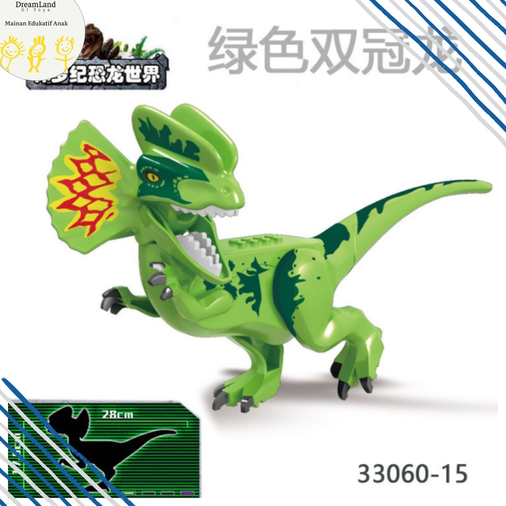 Jual Mainan edukasi anak block boneka Hewan Dinosaurus Raptor ...