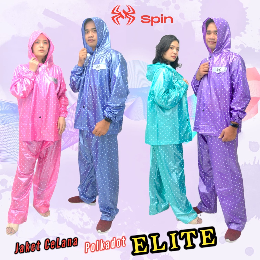 Jual JAS HUJAN STELAN DEWASA POLKADOT ELITE | Shopee Indonesia