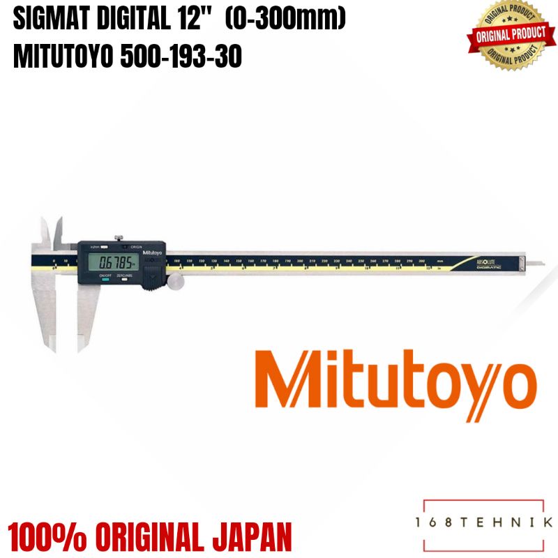 Jual Sigmat Digital Caliper 12 inch MITUTOYO 500-193-30 / Sigmat 300MM | Shopee Indonesia