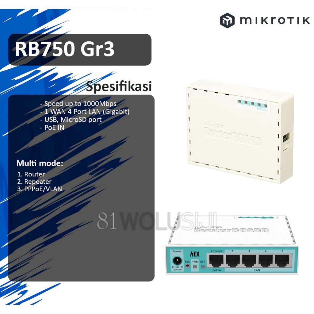 Jual MikroTik Router Indoor RB750gr3 hEX / Router RB750gr3 hEX | Shopee ...