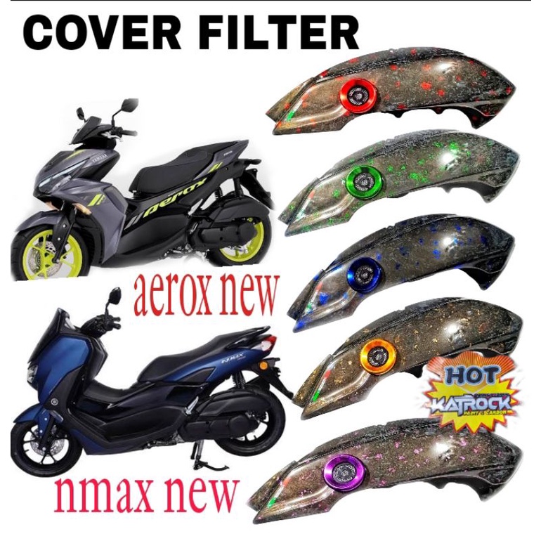 Jual COVER FILTER NMAX NEW AEROX NEW CUSTOM CNC ORIGINAL YAMAHA TUTUP ...